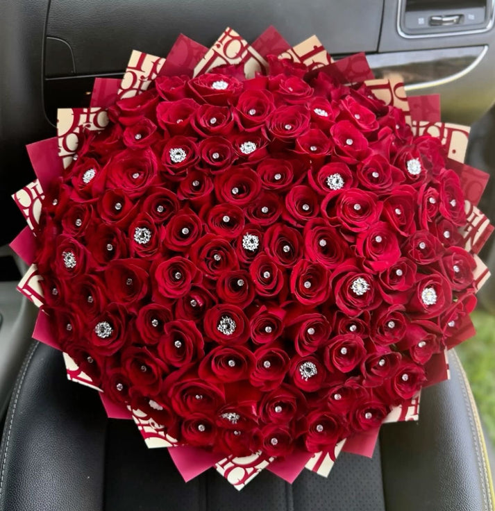 Red 50 Rose Bouquet–J Flowers